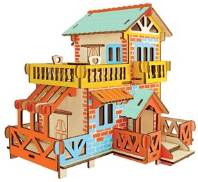 Woodcraft construction kit Woodcraft Dřevěné 3D puzzle Venkovská chata