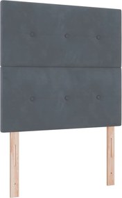 Postel s boxspringem s čelo Tmavě šedá 200 x 80 cm samet 3340899