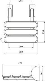 Ridder Ridder, HANDICAP sklopné sprchové sedátko 36x25cm, černá, A140110