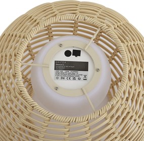 Venkovní stolní lampa béžová 30 cm vč. LED dobíjecí s USB-C IP44 - Oli