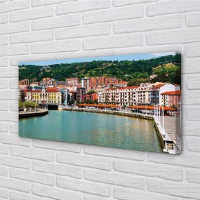 Obrazy na plátně Španělsko Město horské řeky 120x60 cm