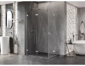 Mexen Lunar-F Duo, skládací sprchový kout 100 x 70 cm, 8mm čiré sklo, chromový profil, 836-100L-070P-01-00