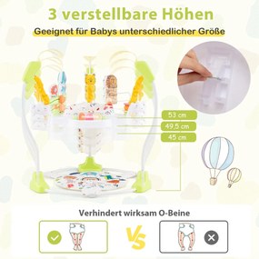 Costway Baby Sky Jumperoo s nastavitelnou výškou a hračkami a hudebním boxem