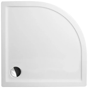 ROTH FLAT ROUND sprchová vanička 900x900x50mm, R550, čtvrtkruhová, akrylátová, bílá, 8000116