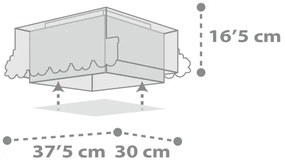Dalber 63536 - Dětské stropní svítidlo TRAIN 2xE27/60W/230V
