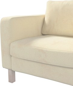 Potah na křeslo IKEA Karlstad, krátký barva ekr látka lesklé, sametová