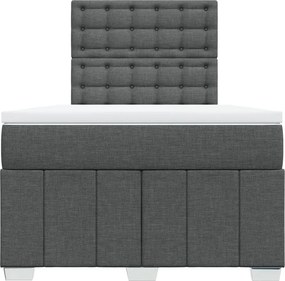 Box spring postel s matrací tmavě šedá 120x200 cm textil 3291650