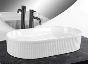 Rea Vanda, umyvadlo na desku 600x340x130mm, bílá lesklá, REA-U6526