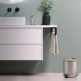 Spirella ADELAR pedálový odpadkový koš 3 L matná šedohnědá / ocel