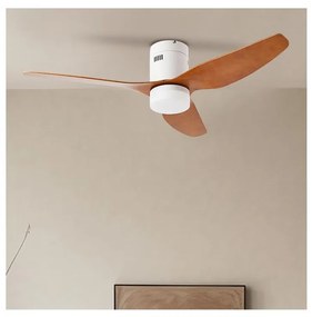 ZEVENTI - LED Stropní ventilátor PADUA LED/18W/230V Wi-Fi Tuya bílá/hnědá + DO