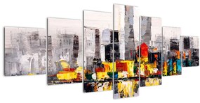 Obraz - Malba velkoměsta (210x100 cm)
