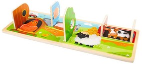 Bigjigs Toys Senzorické puzzle farma