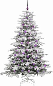 Umělý Skládací Vánoční Strom Bílá 210 cm PE a PVC 3395655