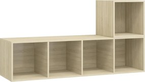 2dílný set TV skříněk dub sonoma dřevotříska 3079802