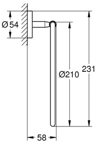 Grohe BauCosmopolitan - Držák na ručník, chrom 40460001