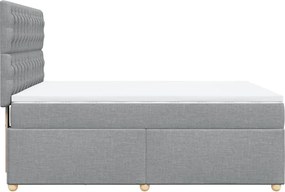 Box spring postel s matrací světle šedá 140 x 200 cm textil 3293610