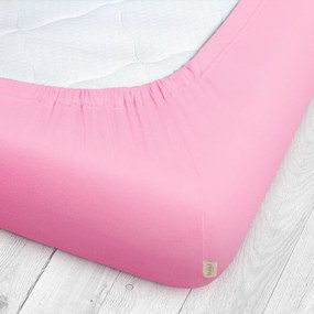 Jersey prostěradlo světle růžové na výšku matrace do 20 cm Velikost: 220 x 200