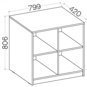 Skříňka Matylda 101 spodní světle šedá