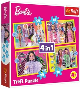 Trefl Šťastný svět Barbie 35 48 54 a 70 dílků 4v1