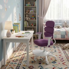 Dětská rostoucí židle Neoseat KIDDY THREE — látka, pratelný potah, fialová