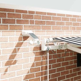 Automatická zatahovací markýza s LED antracit a bílá 450x300 cm 3215787