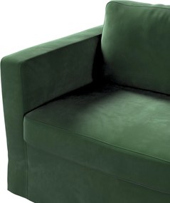 Potah na pohovku IKEA  Karlstad 2-místná , nerozkládací, dlouhý barva zelená látka lesklé, sametová