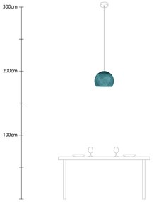creative cables Závěsná lampa se stínidlem kupole z PE vlákna, polyester Barva: Černá Perleť, Průměr: S - Ø 31 Cm