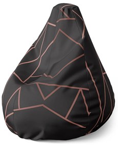 Sablio Sedací vak Pear Růžové obrazce - 70 x 95 x 15 cm
