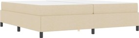 Postel s boxspringem Krémová 200 x 200 cm textil 3398890
