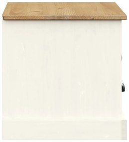 TV stolek VIGO bílý 106 x 40 x 40 cm masivní borové dřevo - Default Title