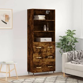 Skříň highboard kouřový dub 69,5 x 34 x 180 cm kompozitní dřevo,  3189362