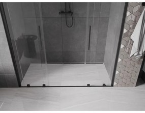 Mexen Velar Duo, posuvné dveře do otvoru 170x200 cm, 8mm čiré sklo, černá matná, 871-170-000-02-70