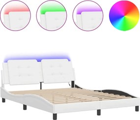 Rám postele s LED bez matrace Zadar bílý 160 x 200 cm 3214118