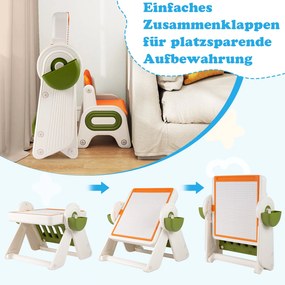 Costway 6 v 1 Sada stavebních bloků a stojanu s oboustrannou stolní deskou