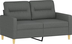 2dílná sedací souprava s polštáři tmavě šedá textil 3201585