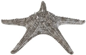 Dekorativní šedo stříbrná mořská hvězdice - 37*37*10 cm