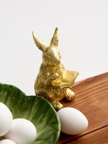 Sinsay - Velikonoční dekorativní figurka zajíce s knihou - zlatá