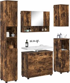 Sada koupelnového nábytku 5 ks Kouřový dub 35 x 30 x 192 cm 3393068