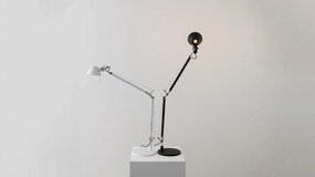 Artemide A001000 + A004030 Tolomeo Tavolo halo, designová stolní lampa s vypínačem, 1x77W E27, hliník, 129cm