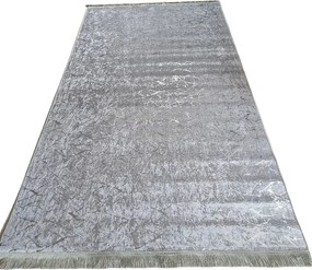 HU Šedo-stříbrný moderní koberec Parys Šedá stříbrná Rozměr: 50x80 cm