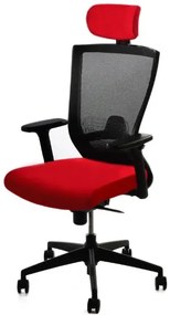 DELSO Kancelářská židle PRON s opěrákem Barva potahu: červená