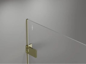 Mexen, Mexen Lunar-F pravé skládací sprchové dveře 90 cm, transparentní, zlaté - 836-090-000-50-00-P