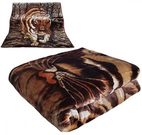 Hrubá deka s motivem tygra Šířka: 160 cm | Délka: 210 cm