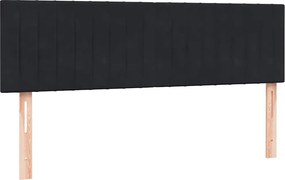 Box spring postel s matrací černá 160x210 cm samet 3317699