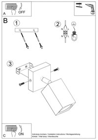 Sollux SL.1035 - Nástěnné bodové svítidlo KEKE 1xGU10/40W/230V dub