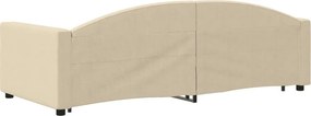 Válenda s přistýlkou krémová 90 x 200 cm textil 3197192