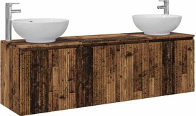 Sada koupelnových skříněk 3 ks Staré dřevo 49,5 x 44,5 x 65 cm 3405695