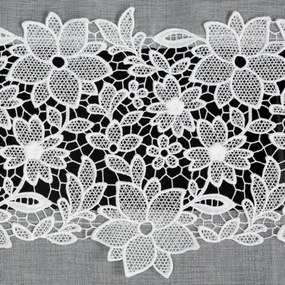 ZÁCLONA NA KROUŽCÍCH ARTEMIDA 140X250 CM BÍLÁ
