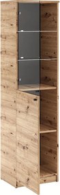 ADRK Furniture Vitrína Evi II s LED osvětlením ADRK-SHC-EVI-50-ART-L