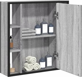 vidaXL Koupelnová skříňka se zrcadlem 60x16x60 cm kompozit [842429] Barva: šedá sonoma
